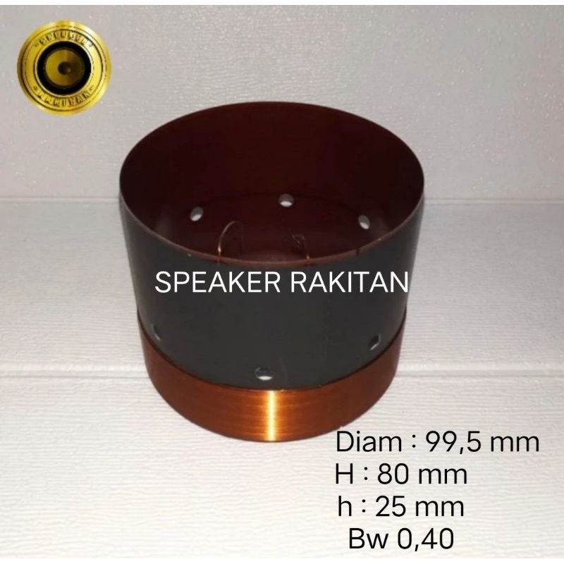 Jual Spul Spool Voice Coil Speaker Ukuran 4 inch / 99,5mm | Shopee ...