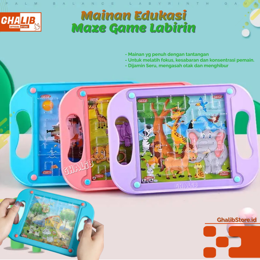 Jual Labirin Puzzle Game Anak - Mainan Edukasi Maze Game Labirin Anak ...