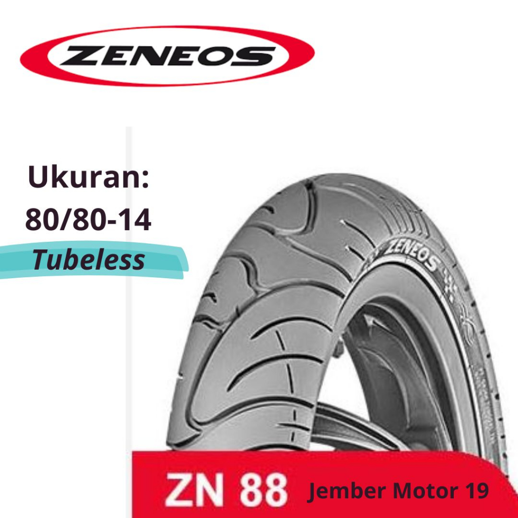 Jual BAN LUAR MOTOR Zeneos Ring 14 ZN88 80/80-14 Ban Matic Tubeless ...