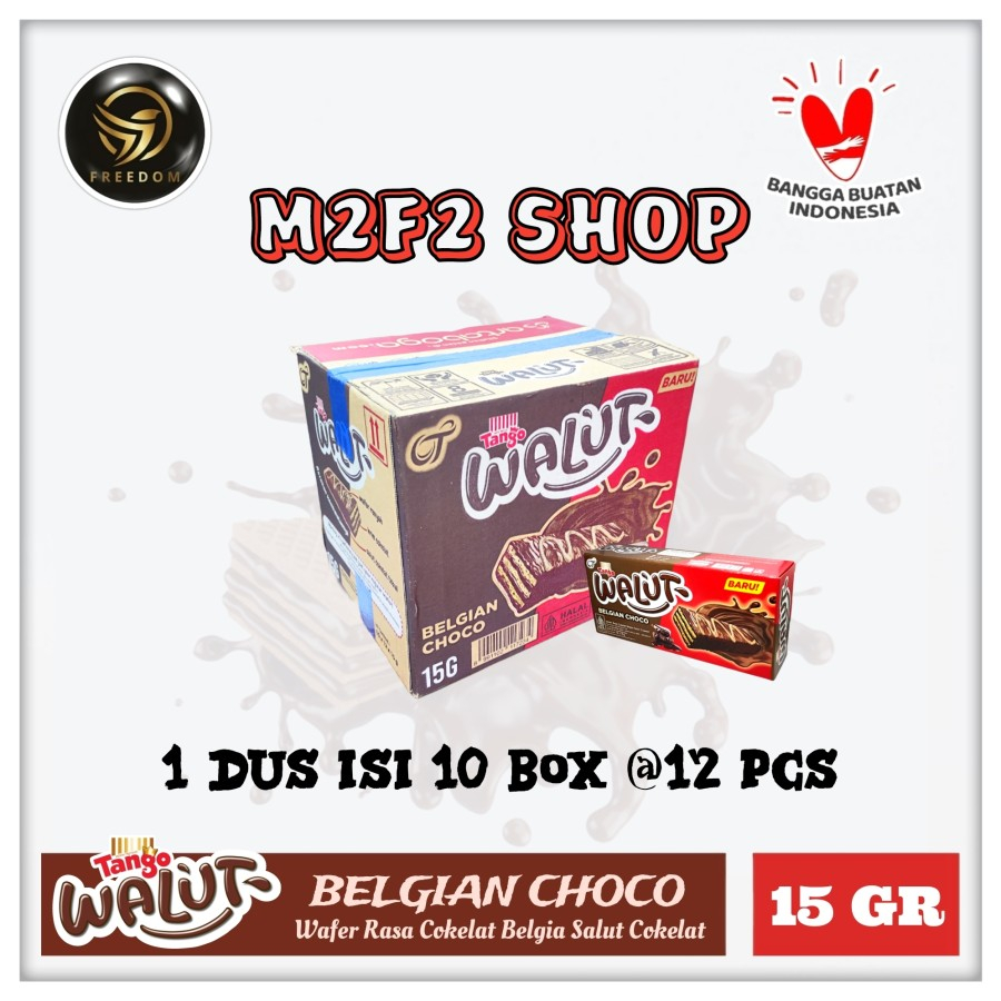 Jual Tango Wafer Walut Belgian Chocolate | Cokelat Belgia Sachet - 15 ...