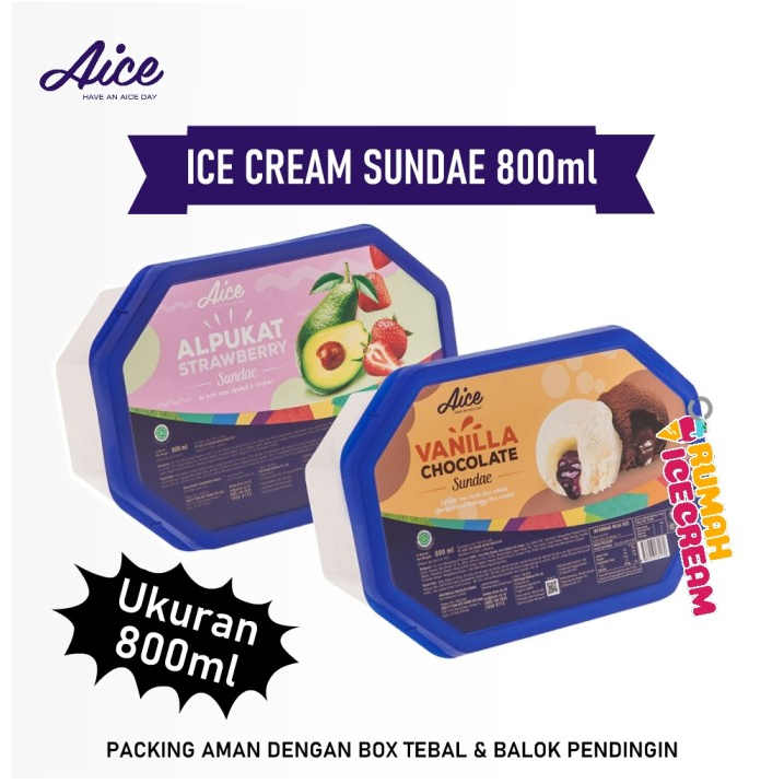 Jual Ice Cream Aice Sundae 800ml | Shopee Indonesia
