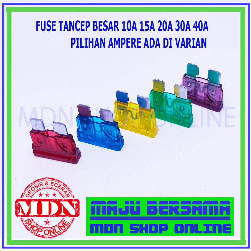 Jual Fuse sekering tancep 10a 15a 20a 30a 40a dc mobil motor besar ...