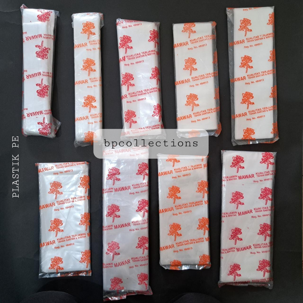 Jual 1 PAK PLASTIK PE Bening 4x23 4,5x23 6x20 7x20 7x25 8x20 8x25 9x20 ...