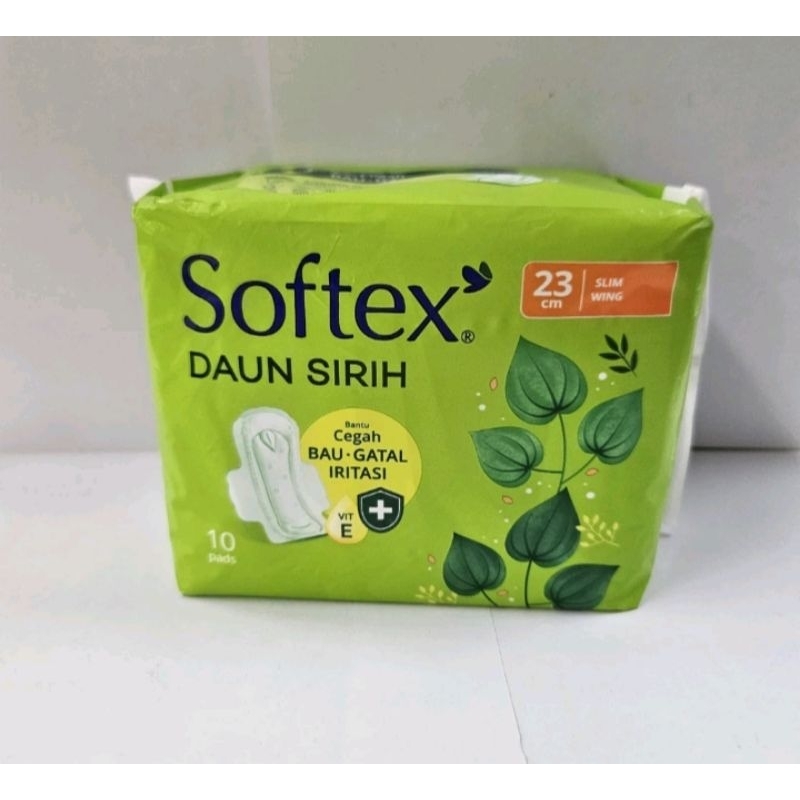 Jual Softex Daun Sirih 23 cm Slim Wing isi 10 pads Pembalut Daun Sirih | Shopee Indonesia