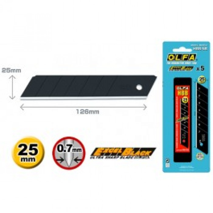 Jual OLFA HBB-5B Refill Pisau Cutter 25 mm (5pcs/pack) Spare Blade 25mm | Shopee Indonesia