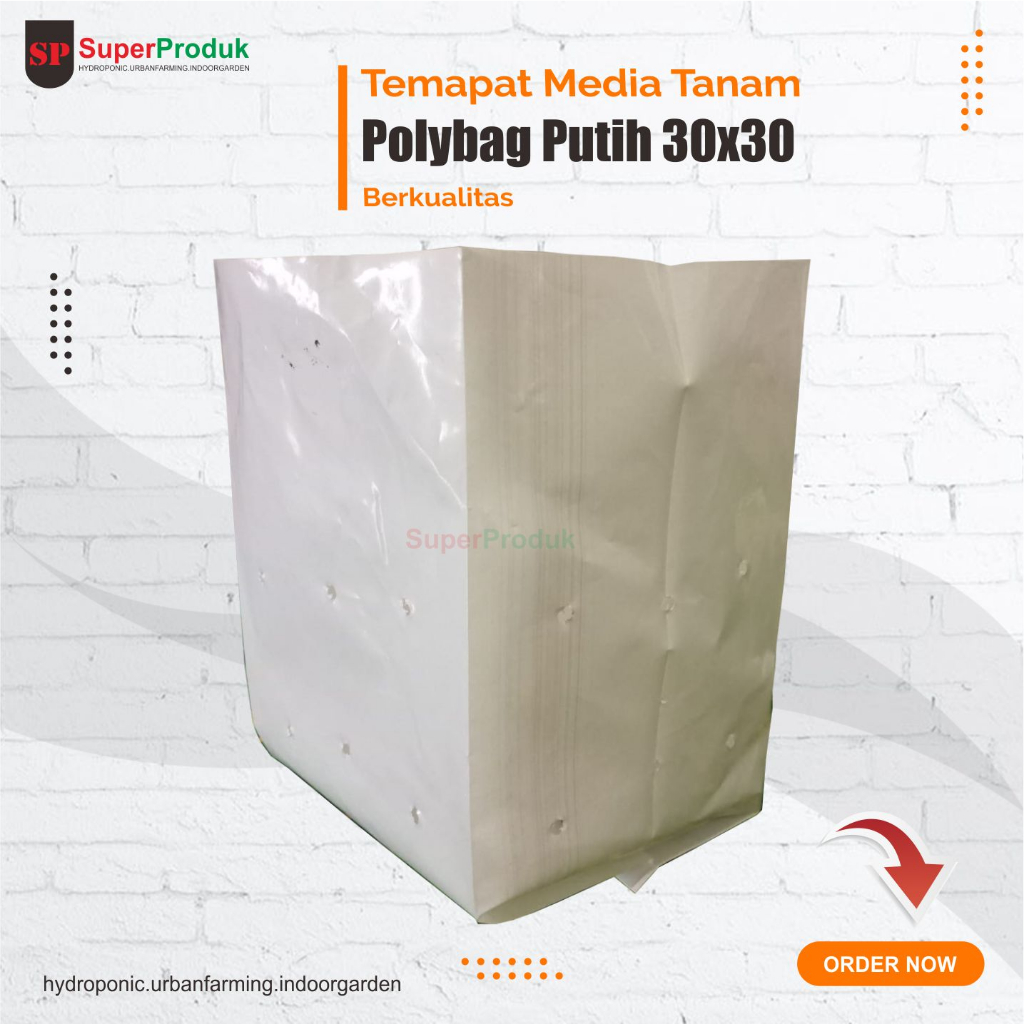 Jual Plastik Polybag Tanaman warna putih ukuran 30x30, 35x35, 40x40 ...
