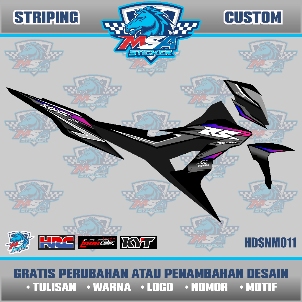 Jual STRIPING CUSTOM SUKA SUKA HONDA SONIC 150R / STICKER VARIASI ...