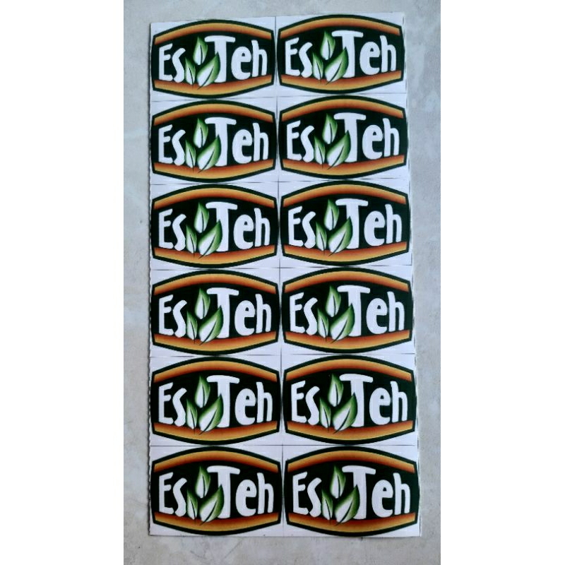 Jual sticker cup es teh(100 pcs)sudah cuting/potong | Shopee Indonesia