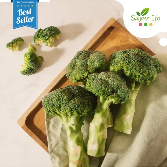 Jual Brokoli Organik 450 - 500 Gram / Pack Fresh Broccoli Sayur Hijau ...