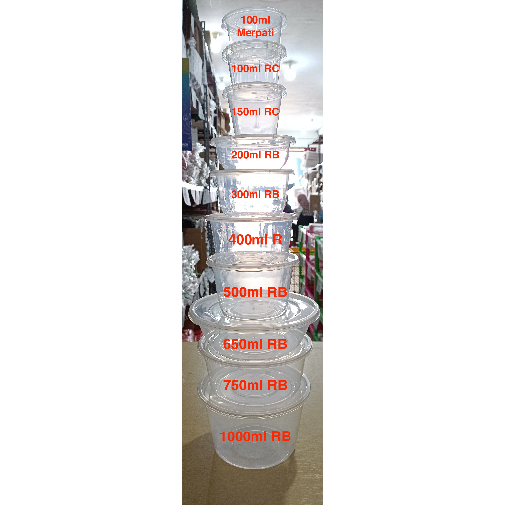 Jual THINWALL BULAT / MANGKOK TAHAN PANAS 100/200/300/400/500 ML ISI 25PCS (PER PACK) | Shopee ...