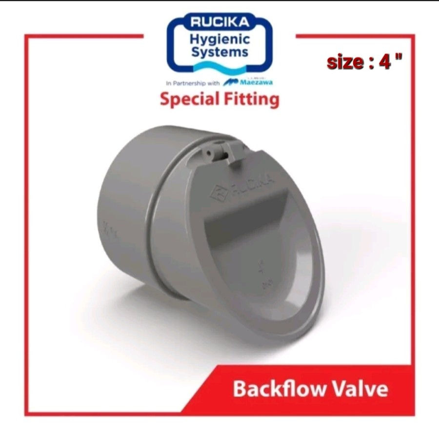 Jual Back Flow Valve Rucika 4 inch PVC | Shopee Indonesia