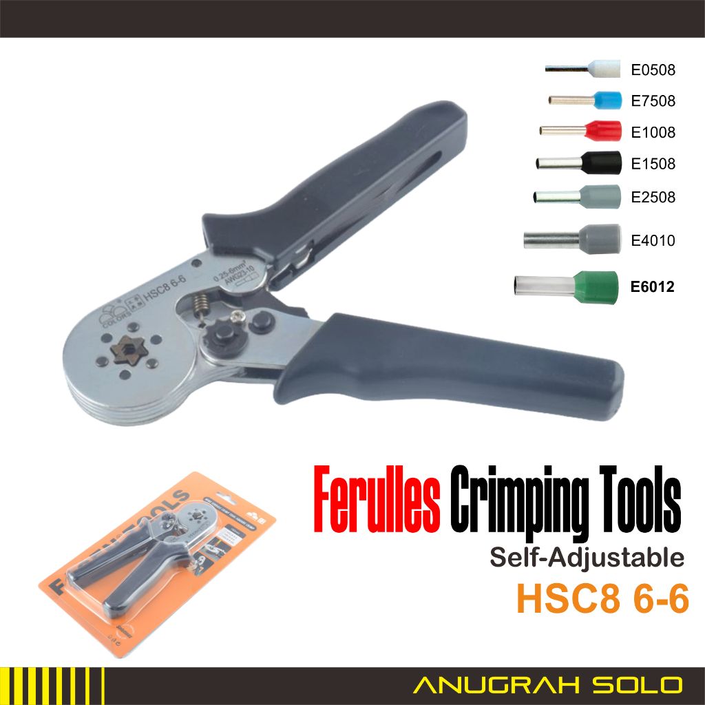 Jual Ferrules Crimping Tools Tang Skun Ferrules 0.25-6mm2 HSC8 6-6 ...