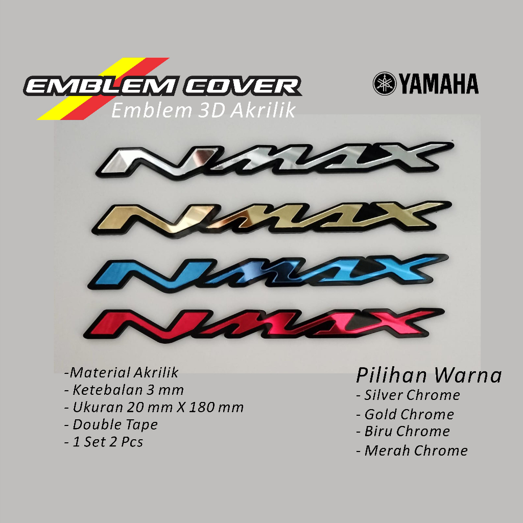 Jual EMBLEM NMAX OLD & NEW LOGO TIMBUL 3D BUKAN STIKER GOLD , SILVER ...