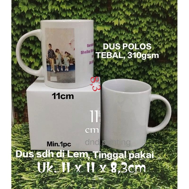 Jual Dus Mug Duplek Tebal Polos Box Mug Warna Putih 310 Gsm (Paling ...