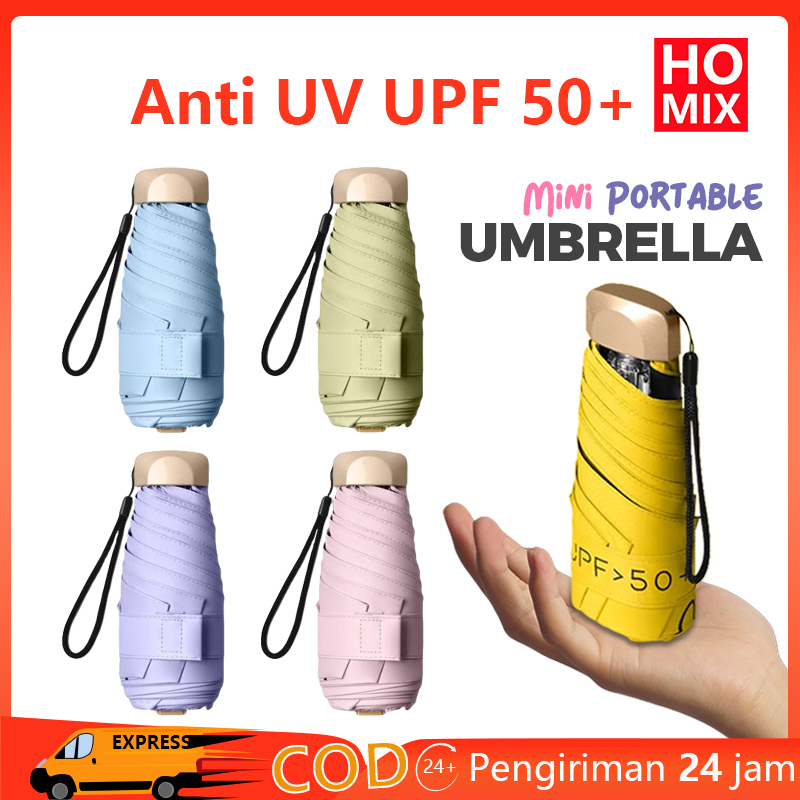 Jual HOMIX Mini Pocket Umbrella Anti UV UPF 50+ Payung Mini Payung saku Payung Lipat Portable ...