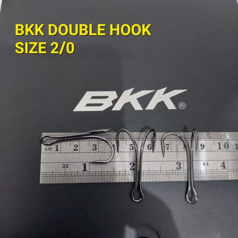 Jual BKK DOUBLE HOOK NO. 2/0 (BLACK) (MINIMAL ORDER 50 PCS) | Shopee Indonesia