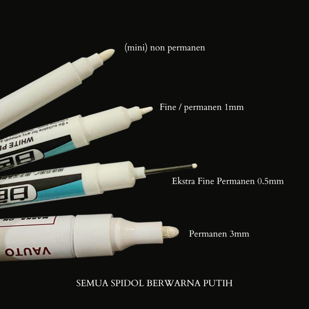 Jual [GASKA] Spidol Akrilik Permanen dan non permanen ( SPIDOL PUTIH ...