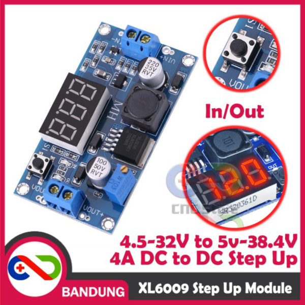 Jual Promo MODULE STEP UP XL6009 ADJUSTABLE DC TO DC BOOST CONVERTER 4A VOLTMETER Murah | Shopee ...