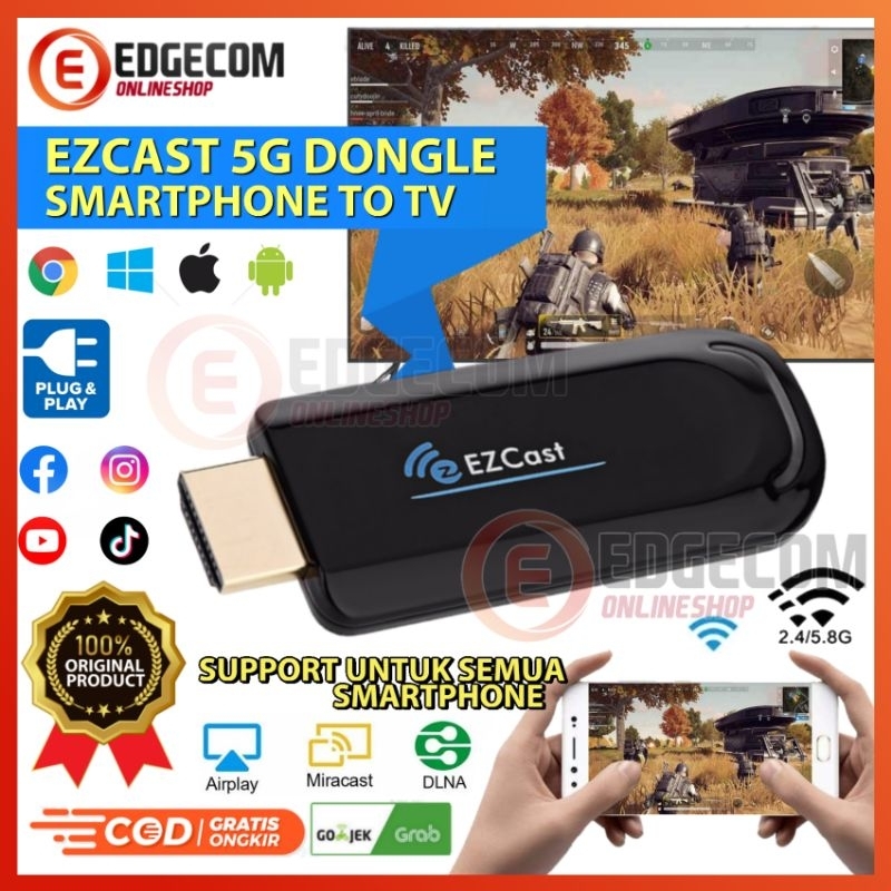 Jual EZCAST HDMI Wifi Display Dongle Mirroring to TV for (IOS, ANDROID, WINDOWS) | Shopee Indonesia