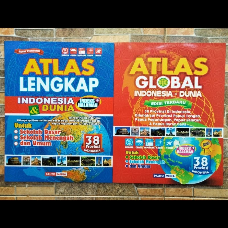 Jual Atlas Global 38 Provinsi Besar | Atlas Lengkap 38 Provinsi ...