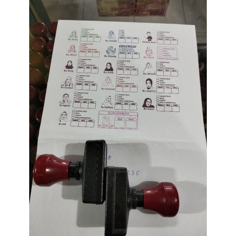 Jual STEMPEL PARAF NILAI GURU DESAIN FOTO SENDIRI BISA REQUES WARNA ...