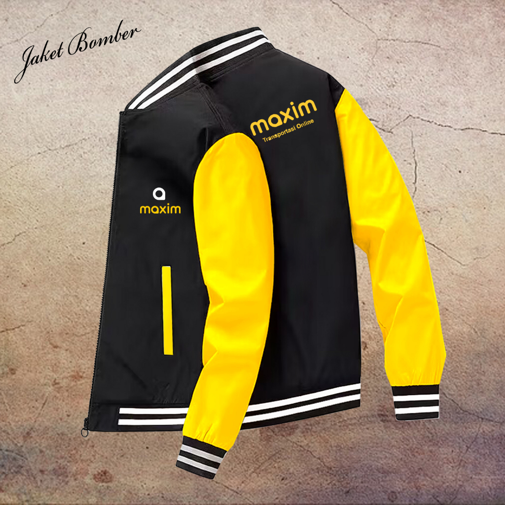 Jual Jaket Maxim Prioritas ( Transportasi online ) Jakey Pria Bomber ...