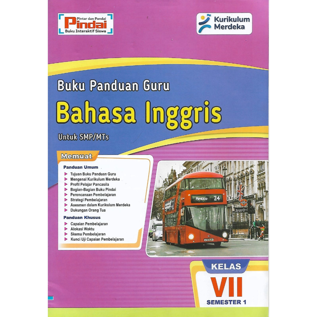 Jual Buku Panduan Guru Bahasa Inggris Kelas 7 SMP/MTs Semester 1 Kurikulum Merdeka | Shopee ...
