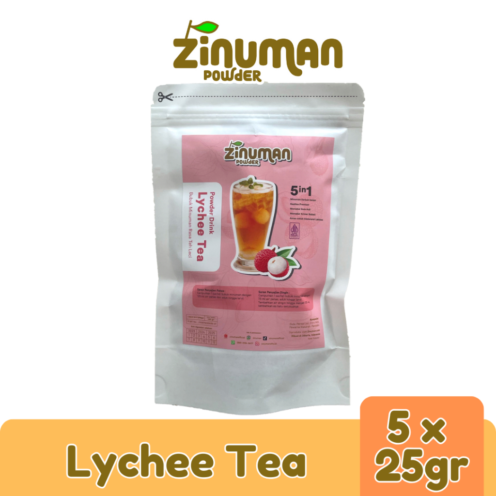 Jual Zinuman Powder Rasa Lychee Tea Sachet Pack 5s x 25 gr | Shopee ...