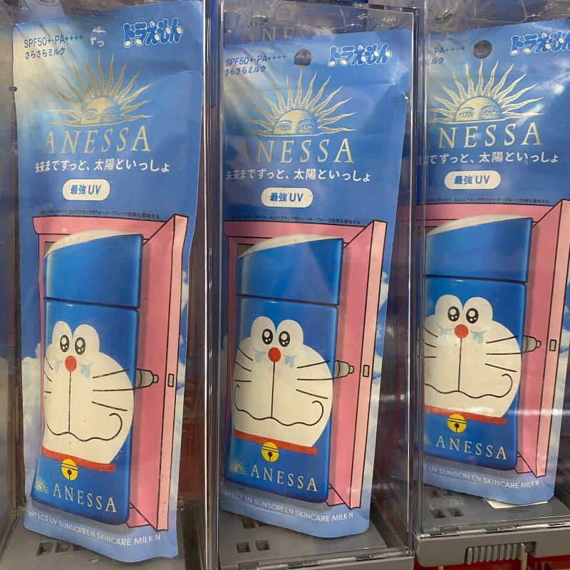 Jual Anessa Sunscreen Milk 60ml SPF 50+ PA++++ x Packaging Doraemon ...