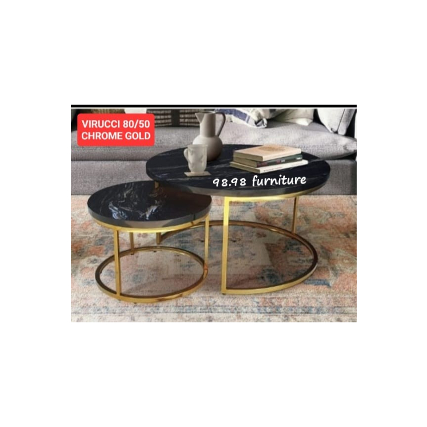 Jual Meja Tamu Bulat Granite Virucci - Meja Tamu 2 in 1 - Meja Tamu ...