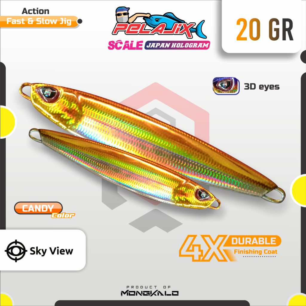 Jual MONGKALO PELAJIX 20 Gram Metal Jig 20 gram 20 gr 20gr 20g Micro Jig 20 Gram Umpan Metal Jig ...