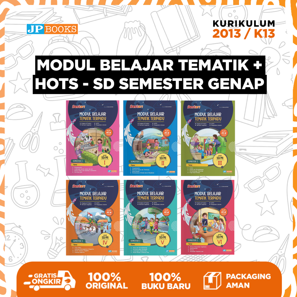 Jual JP Books – Buku Siswa Sekolah Modul Belajar Tematik Bestari [GAB] SD Semester Genap ...