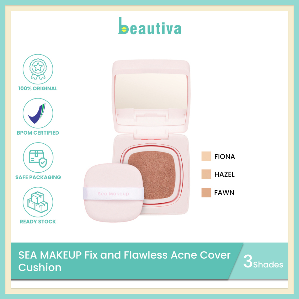 Jual SEA MAKEUP Fix and Flawless Acne Cover Cushion | Shopee Indonesia