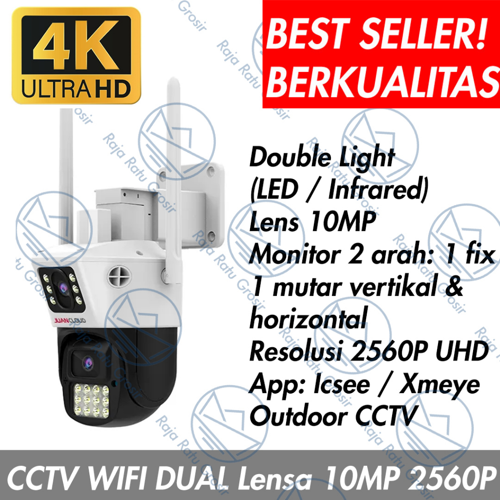 Jual 002 KAMERA CCTV Dual Lensa Infrared LAMPU IP CAMERA IP CAM ...