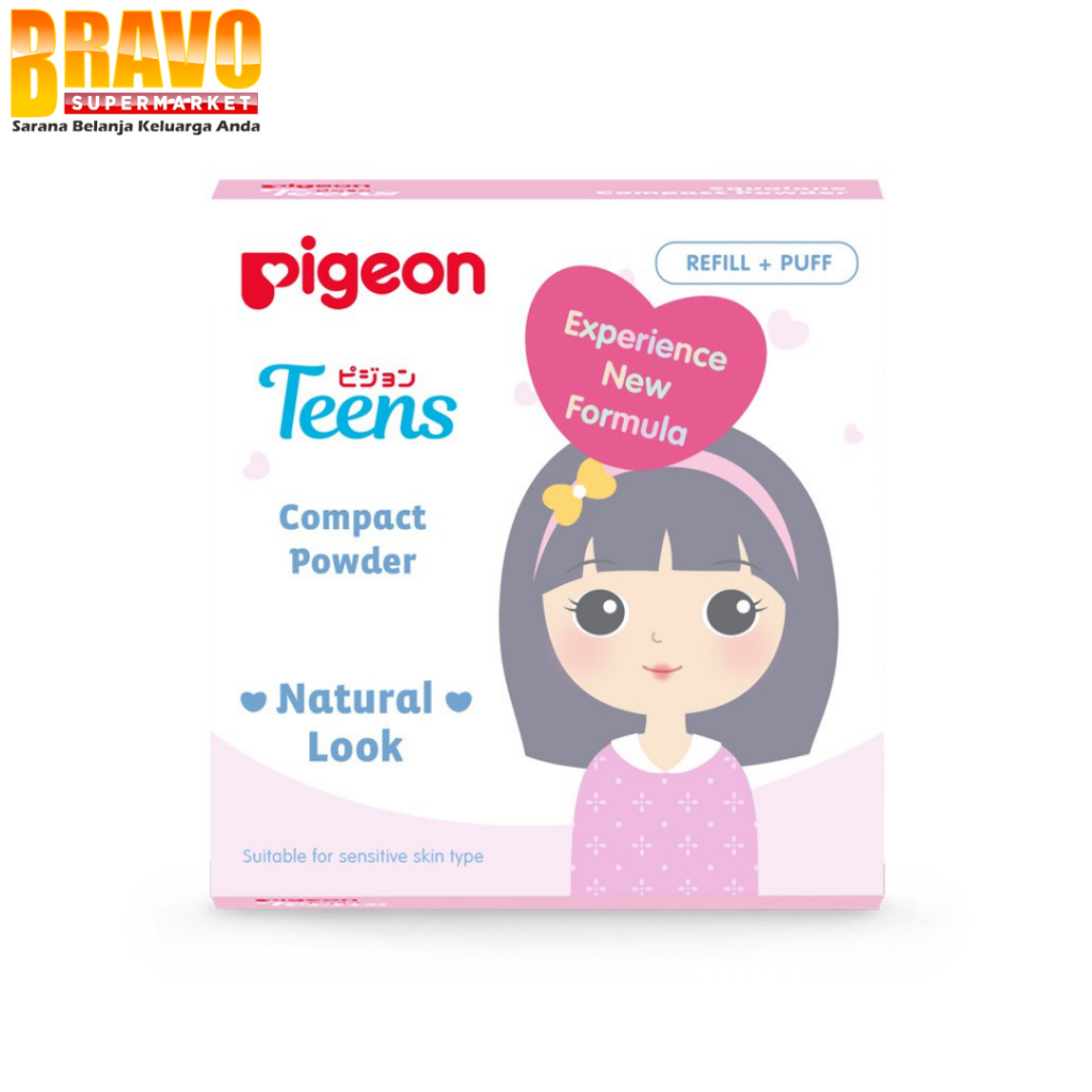 Jual Bravo Bojonegoro - PIGEON TEENS Compact Powder Natural Look 14GR ...
