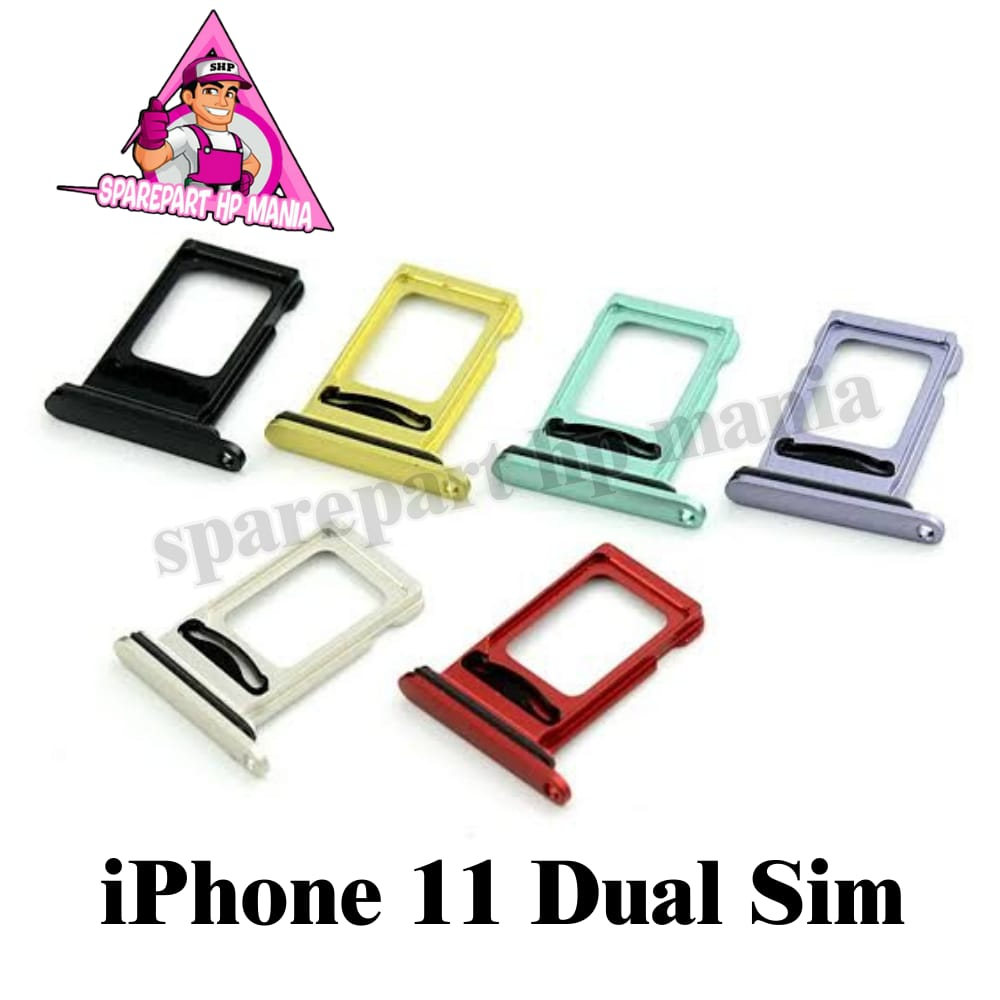 Jual SLOT SIM TRAY IPHONE 11 DUAL SIMCARD SIMLOCK TEMPAT SIM CARD ...