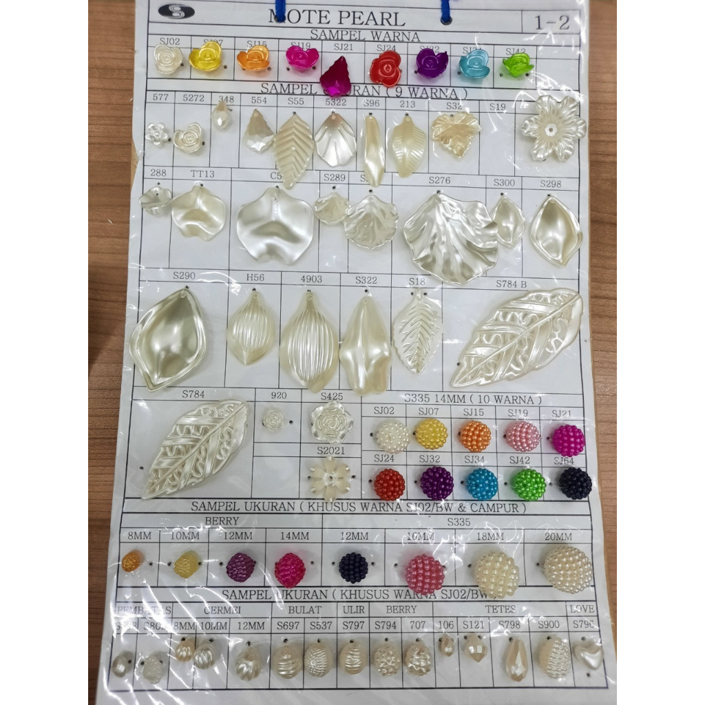 Jual Mote Pearl / Manik Kerang Akrilik / Manik Pearl Kerang / Mote ...