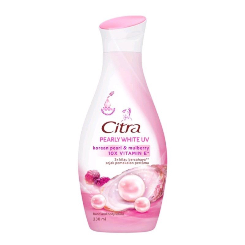 Jual CITRA HAND BODY LOTION 230ML NATURAL GLOWING WHITE & PEARLY WHITE UV | Shopee Indonesia