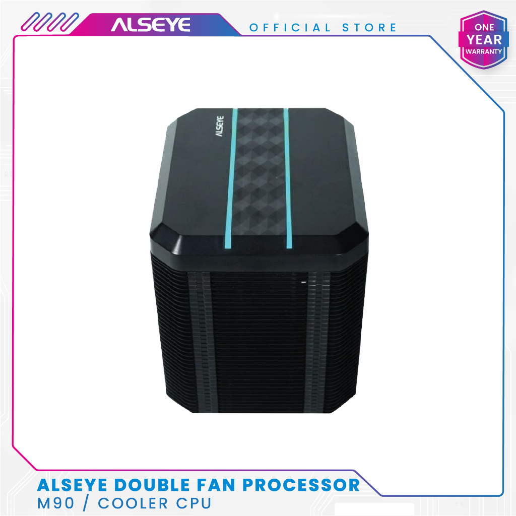 Jual ALSEYE Fan Processor M90 BLACK Double Tower Support Intel AMD ...