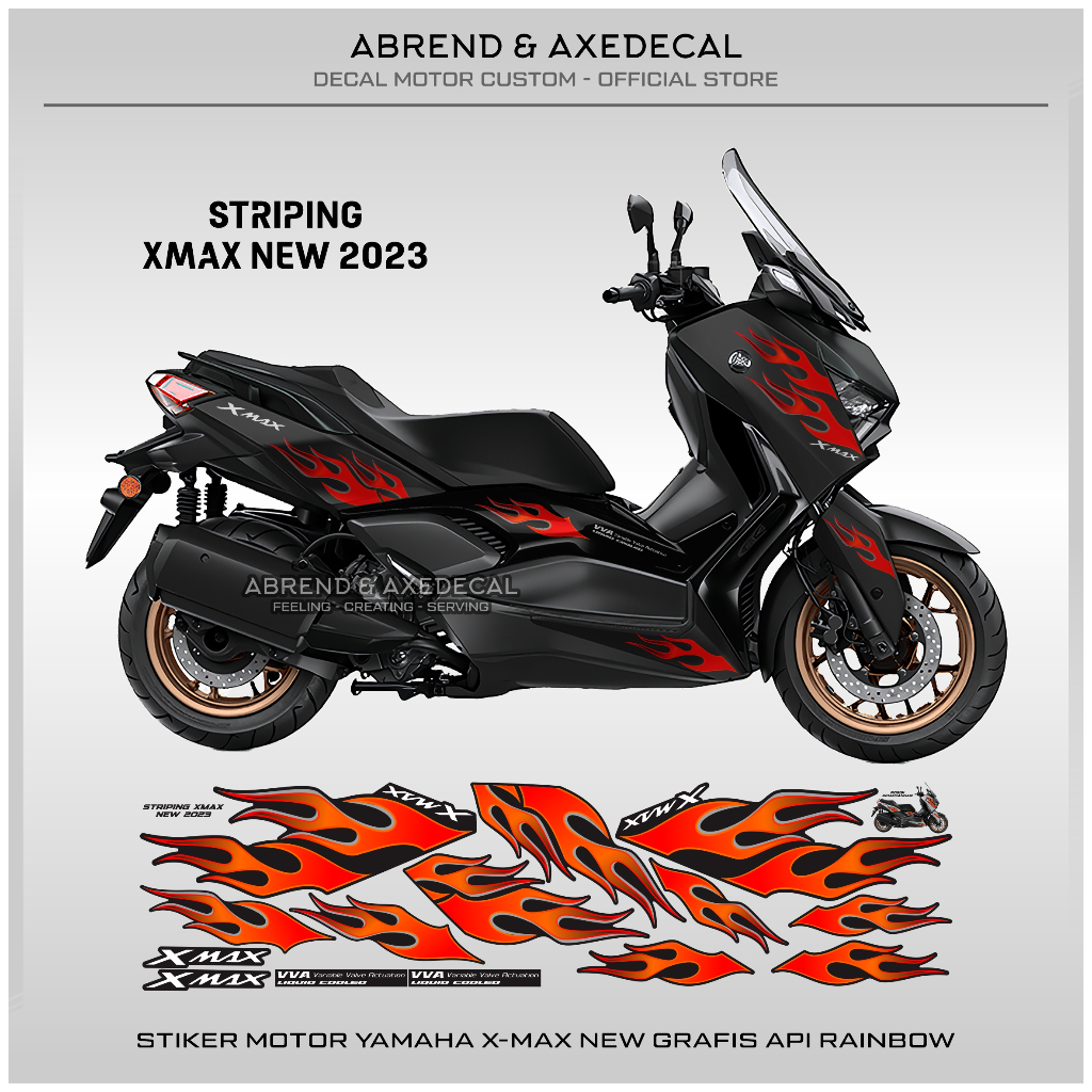 Jual STRIPING XMAX NEW 2023 API RAINBOW / STIKER MOTOR YAMAHA X-MAX ...
