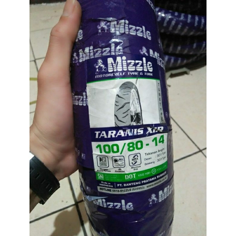 Jual BAN LUAR MIZZLE TUBETYPE TARANIS 80/80 90/80 100/80 RING 14 FOR ...