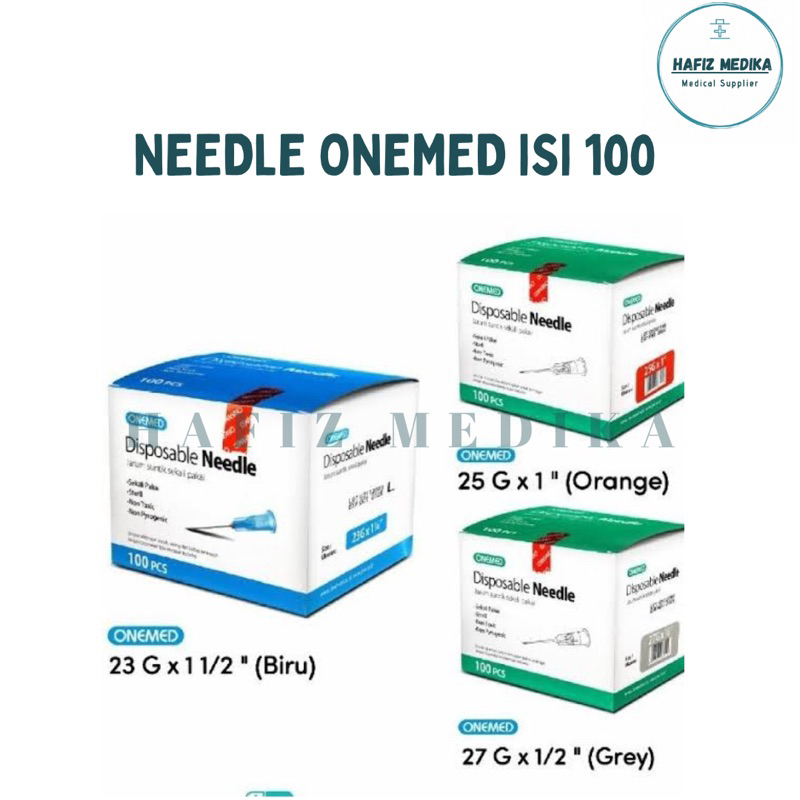 Jual Jarum Needle Onemed disposable needle onemed 23G 24G 27G 30G | Shopee Indonesia