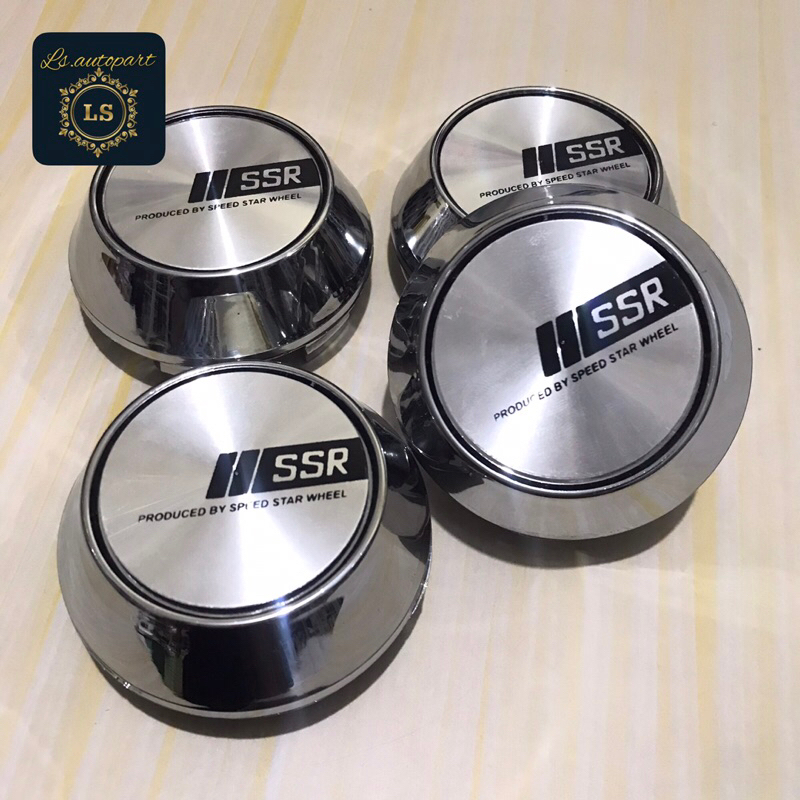 Jual Dop Roda Tutup velg Racing motif SSR Chrome Kerucut Diameter 6,5cm ...