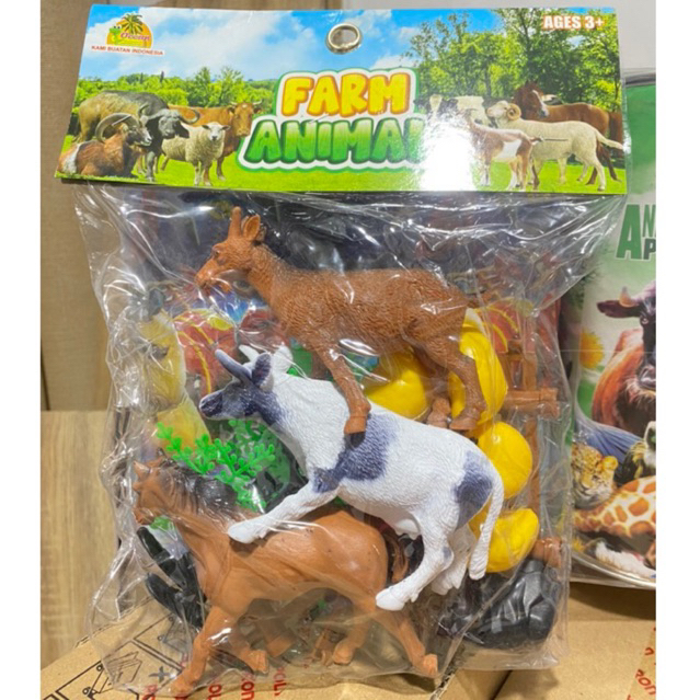Jual FARM ANIMAL | mainan anak binatang hewan sapi kuda | Shopee Indonesia