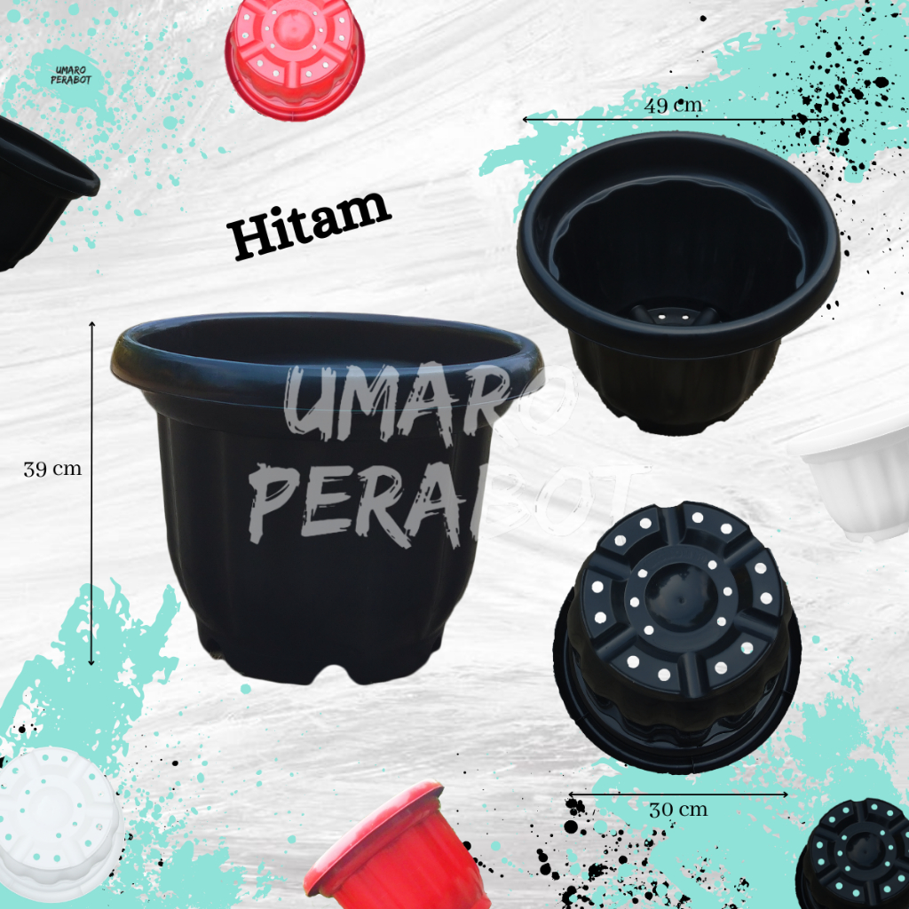 Jual Pot Jumbo Ukuran 50 Warna Hitam / Pot Besar / Tabulampot / Pot ...