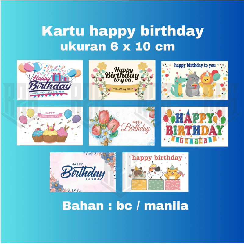 Jual Greeting Card Happy Birthday Kartu Ucapan Ulang Tahun Happy