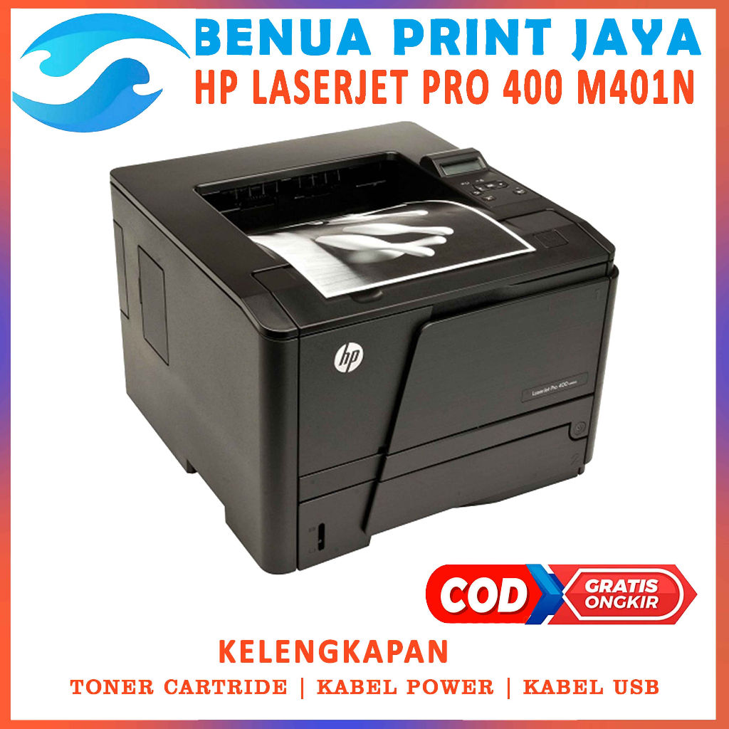 Jual printer hp LaserJet pro 400 m401n printer second bergaransi dan ...