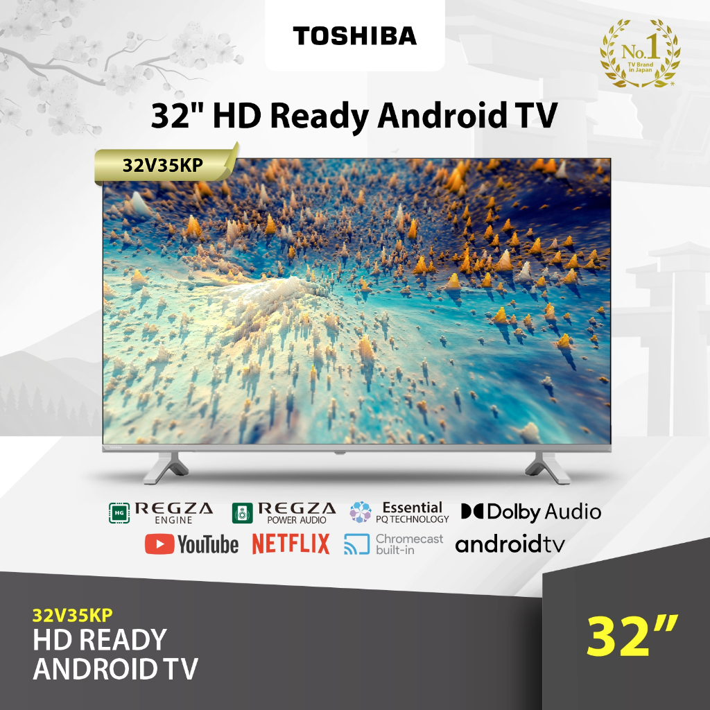 Jual Toshiba TV 32" HD Smart Android LED TV 32 Inch 32V35KP Dolby Audio ...