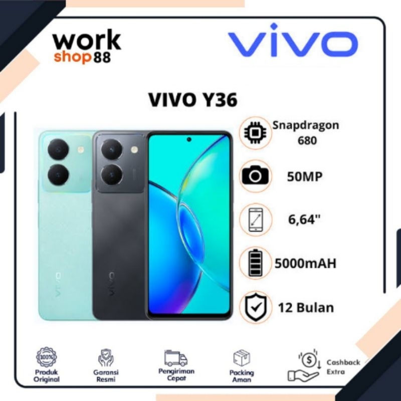 Jual Produk Terbaru HP Vivo Y36 8/256GB Original dan Bergaransi ...