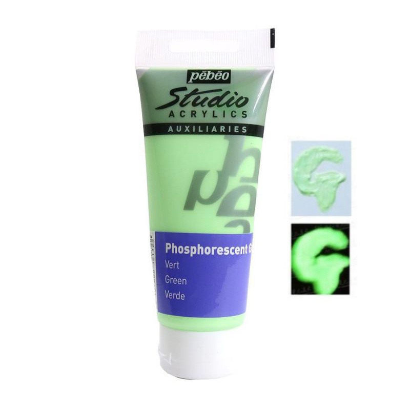Jual Pebeo Phosphorescent Gel / Glow In The Dark Paint / Cat Fosfor 100 ...